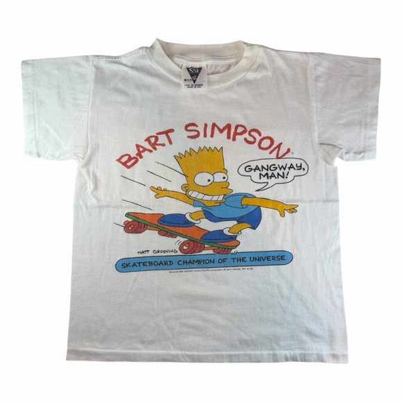 Ssi | Shirts & Tops | Vintage 99 The Simpsons Bart Skateboard Champion ...